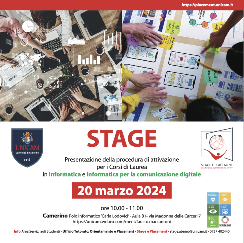 Procedura stage | Informatica Unicam